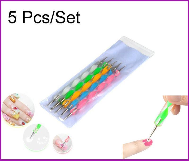 20 Pieces Nail Art Brush Set, Two Way Picker Pen, Painting, Drawing, D ...
